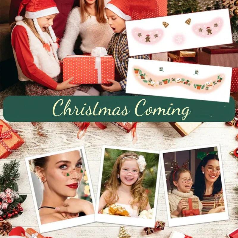 📢📢50 % OFF !! 12 Sheets Christmas Temporary Face Tattoos for Kids ...